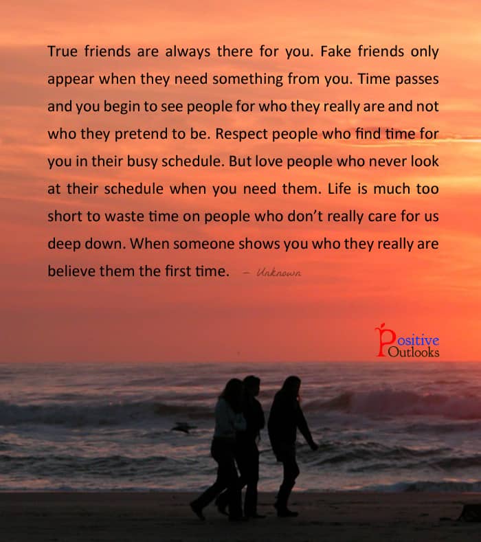 True Friends Vs. Fake Friends