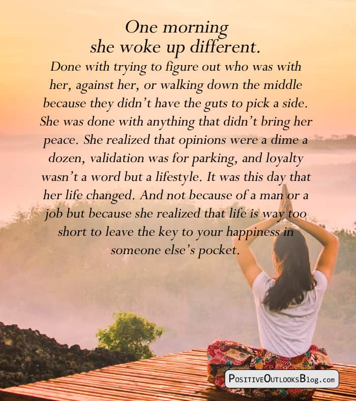 One Morning She Woke Up Different