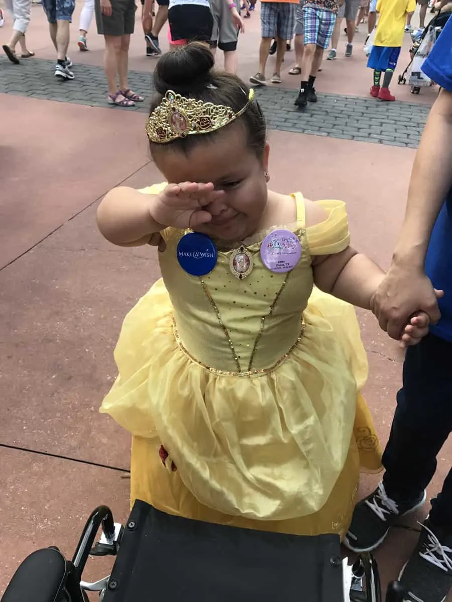 Girl with dwarfism who always wanted to meet Belle ends up in tears