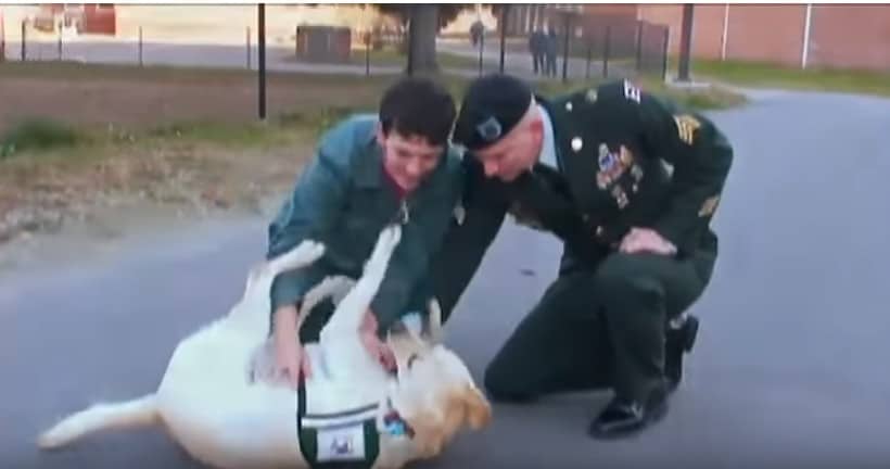 Service dog recognizes female inmate who trained him