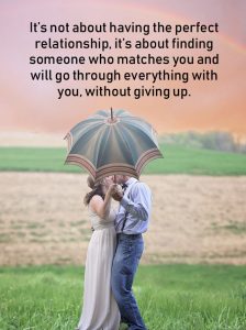 It's not about having the perfect relationship