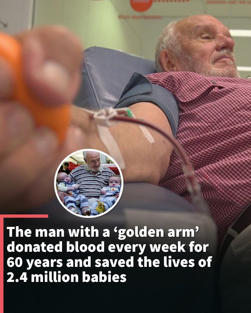 Man with a golden arm saved millions of babies by donating blood