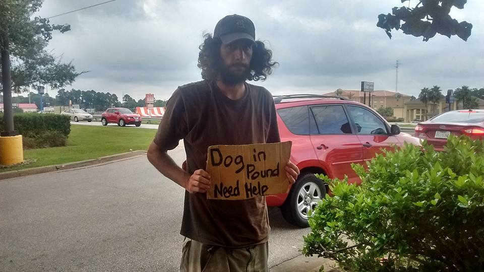 Kind stranger helps homeless man get his dog back from the pound