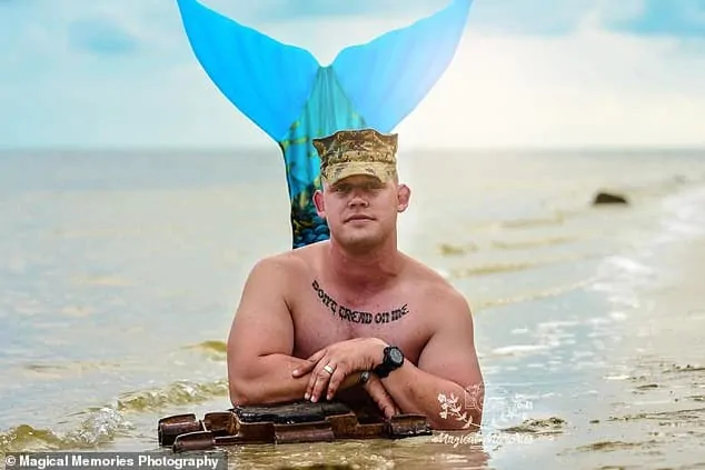 Marine goes viral for merman photoshoot to make deployed pals laugh