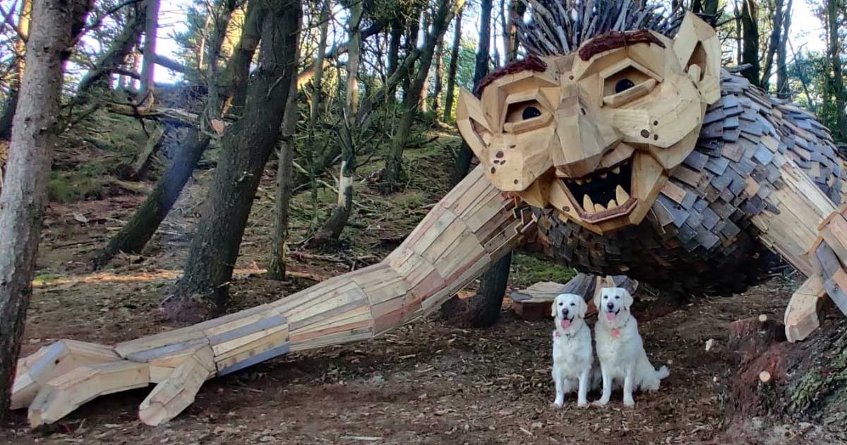 Artist Creates Giant Sculptures and Hides Them in Forests