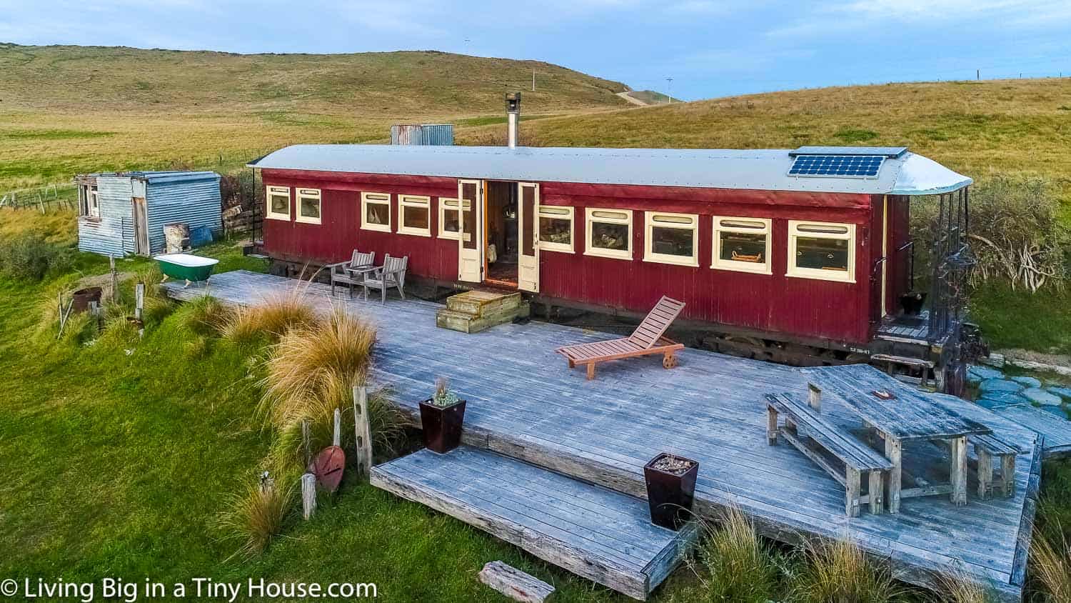 Couple Transforms Old Railway Carriage into Stunning Tiny Home
