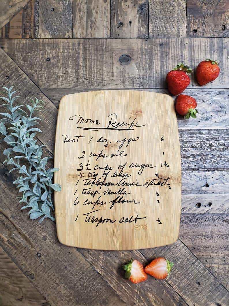 You can get your handwritten family recipes made into beautiful keepsakes