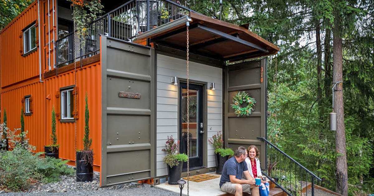 Couple builds shipping container home for mortgage-free living