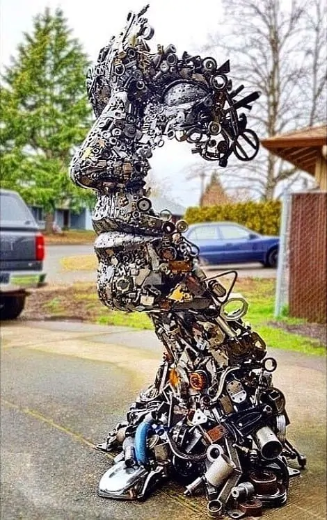 Self-taught artist recycles pieces of scrap metal and turns them into ...