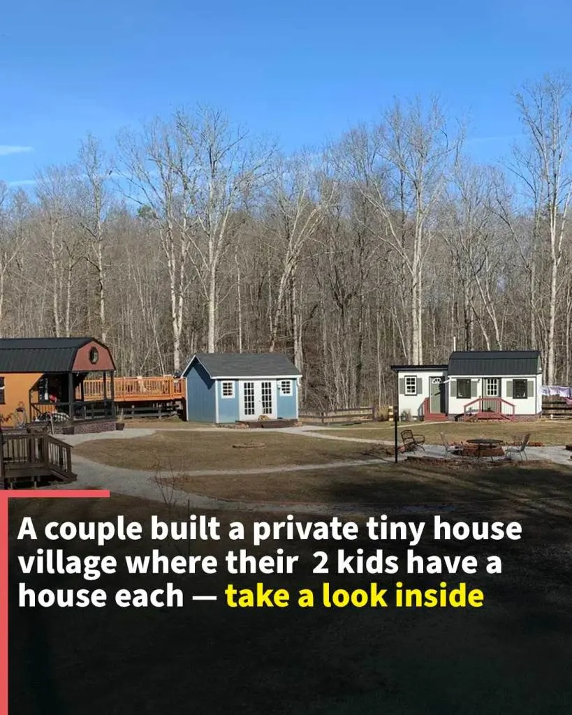 Couple Builds Tiny Village With Individual Homes For Their 2 Kids