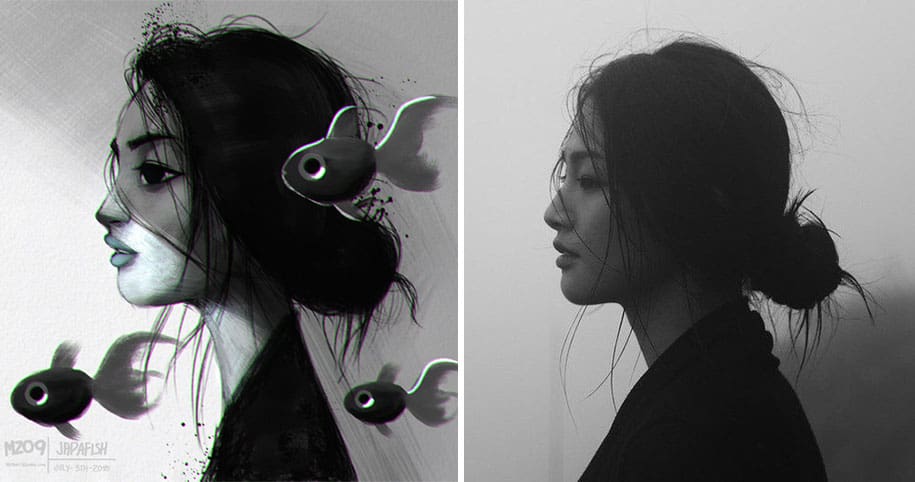 Artist finds photos of random people and turns them into brilliant ...