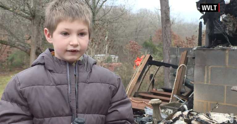 This 7-year-old boy went back into a burning home to save his baby sister