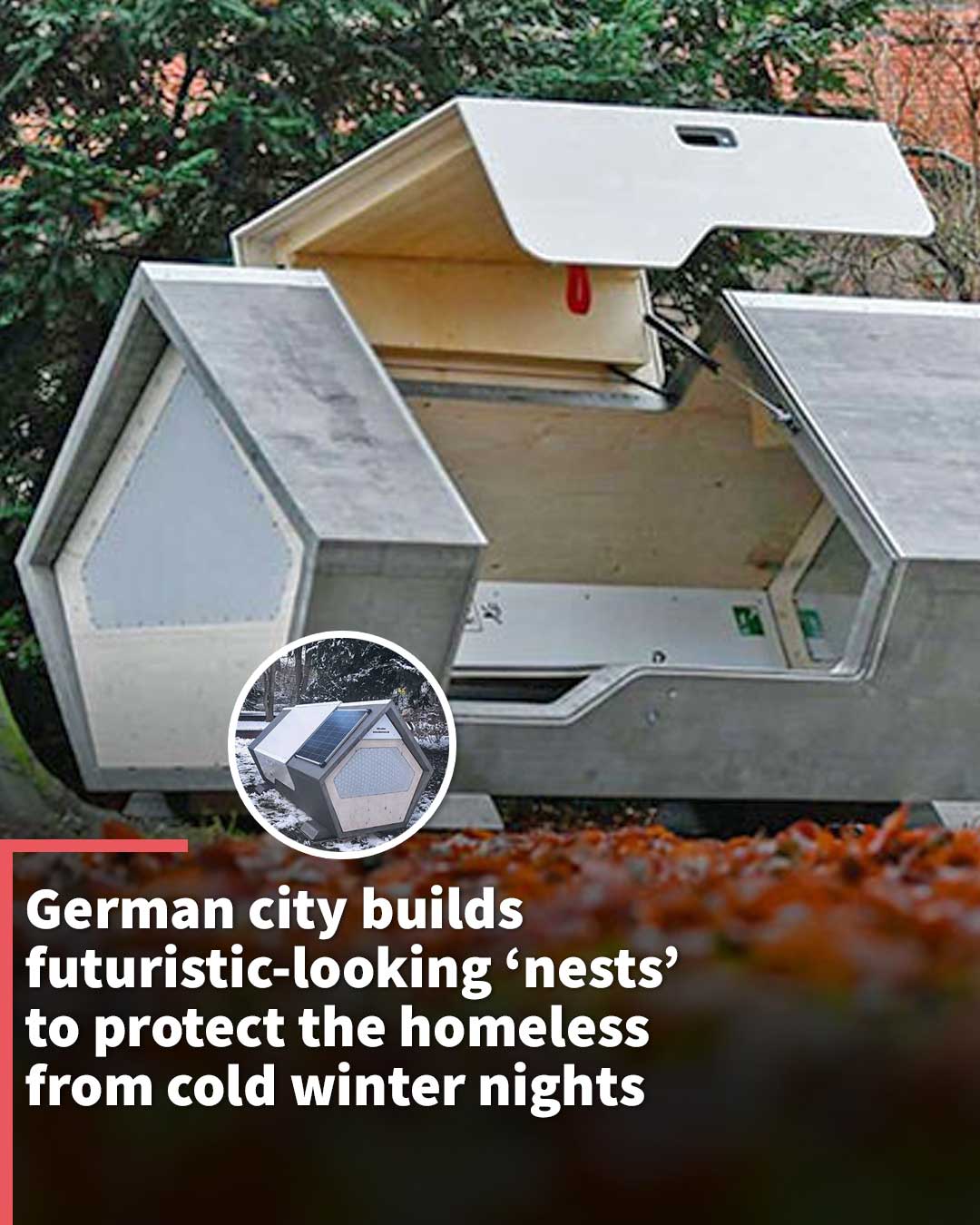 Germany builds pods as winter accommodations for homeless