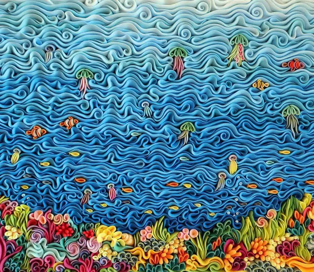 Artist creates amazing polymer clay art depicting landscapes, animals ...