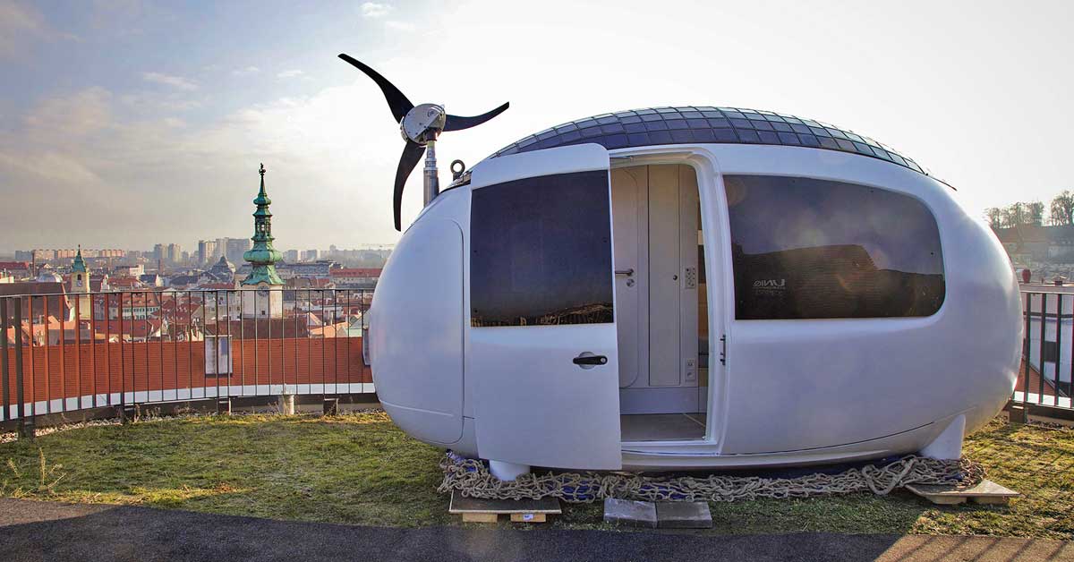 This solar-powered micro home with a cozy interior allows you to live ...