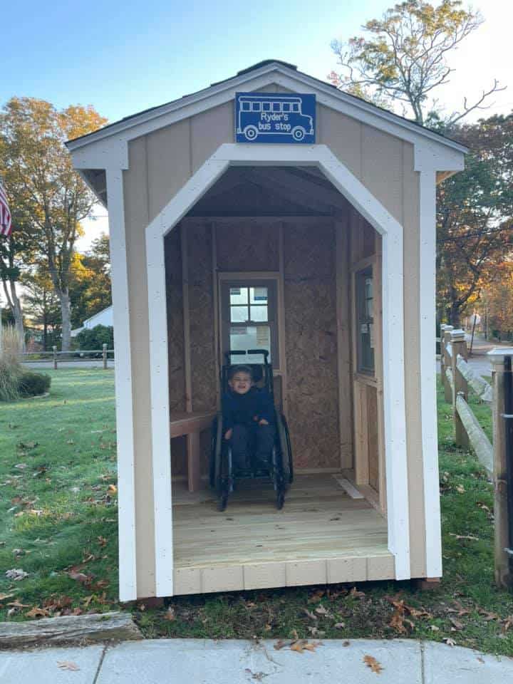 Students build bus stop shelter for 5-year-old wheelchair user to ...