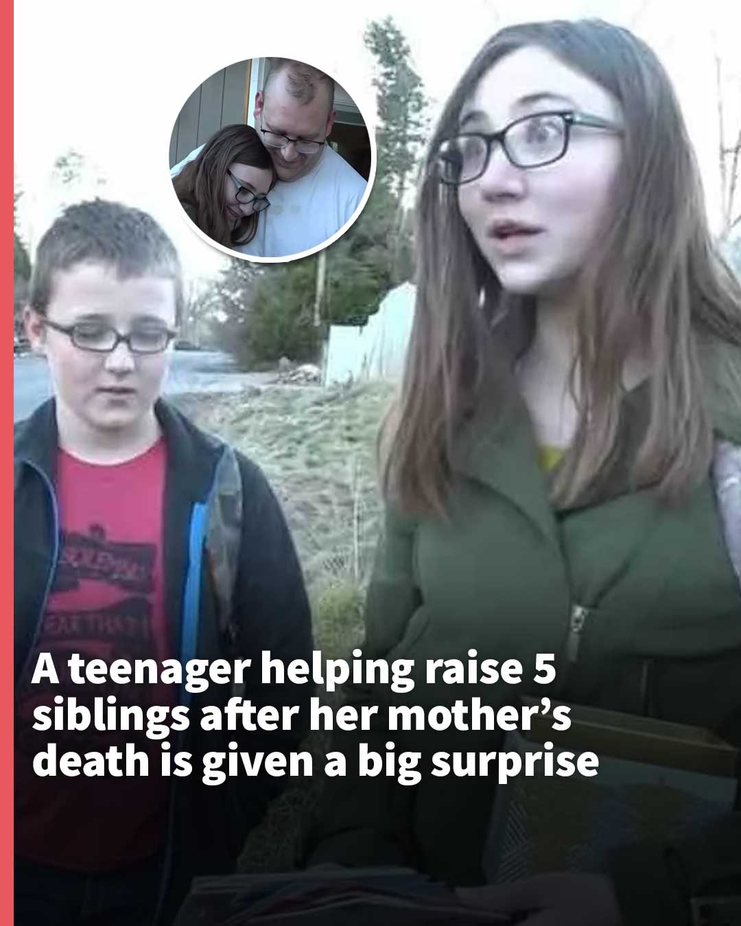 Teen who helps raise 5 siblings after their mom passed away receives ...