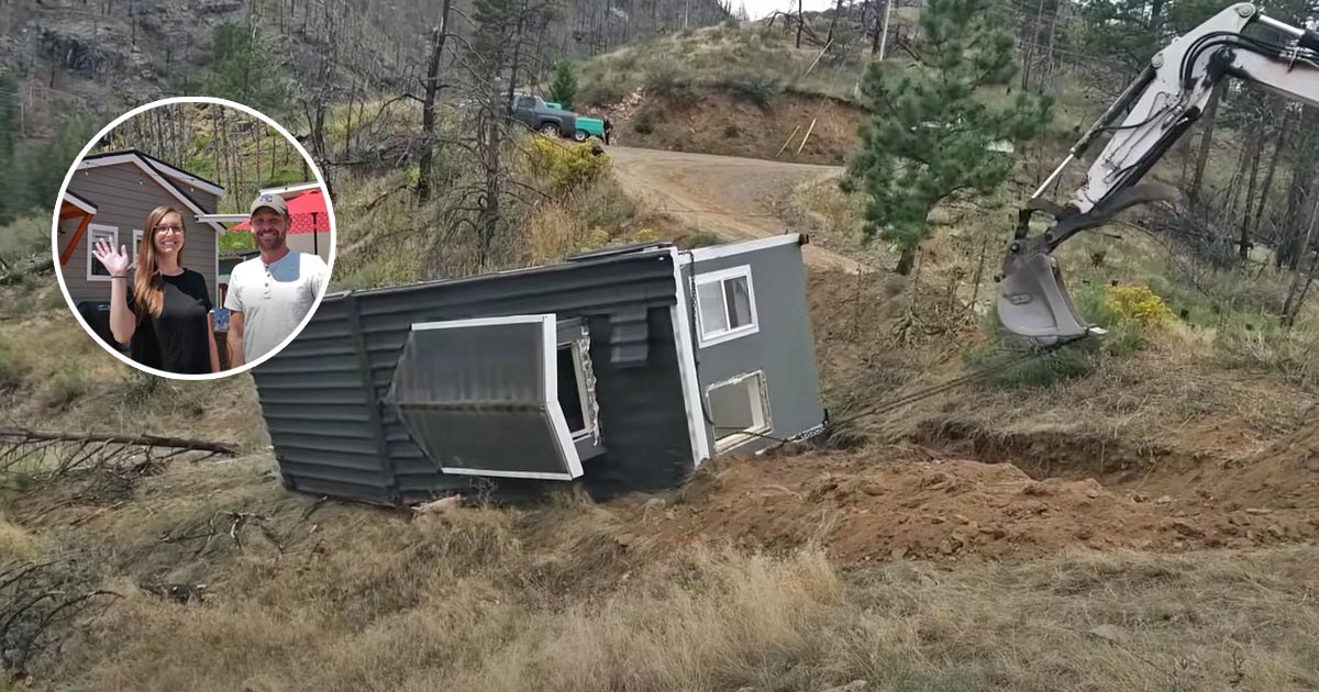 Couple combined two tiny houses with a huge deck