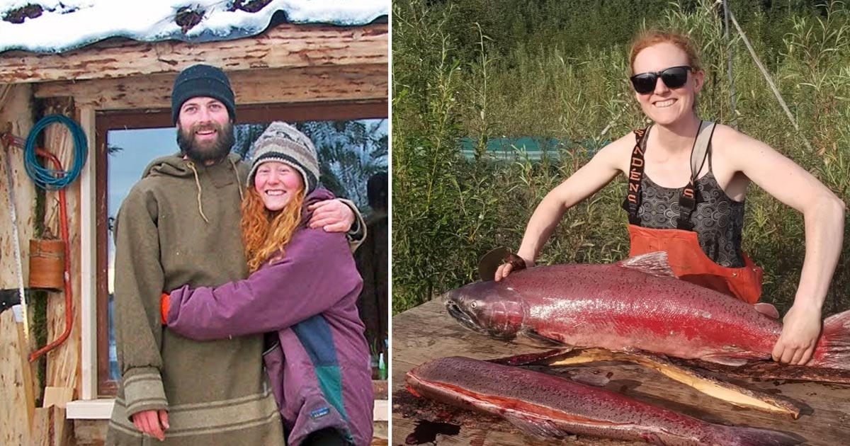 Couple built a log cabin in Alaskan wilderness