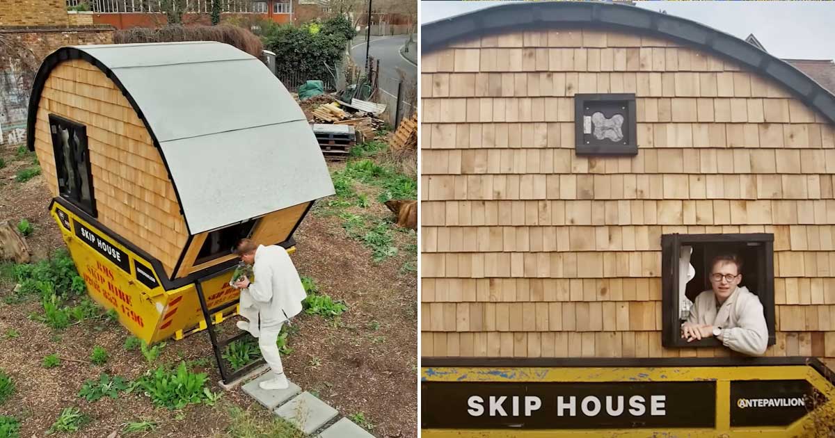 Man Transforms Dumpster Into a Tiny Home - Take A Look Inside