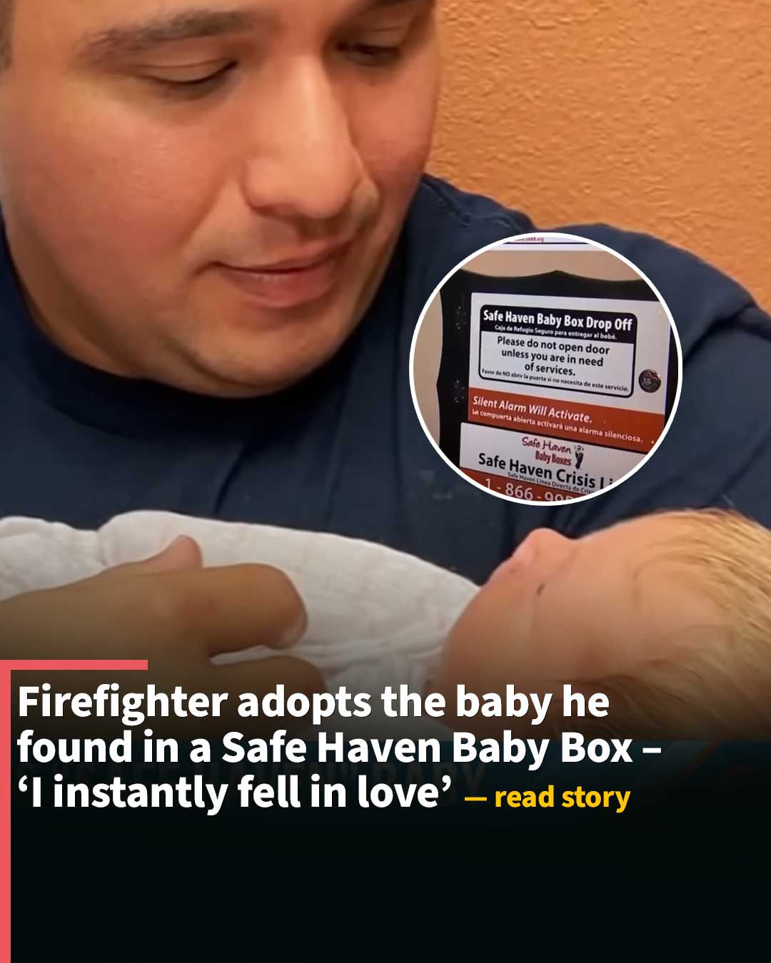 Firefighter adopts the baby he found in a Safe Haven Baby Box