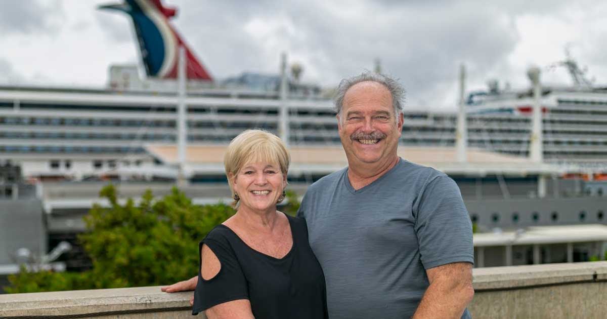 Senior couple spending their retirement on cruise ships
