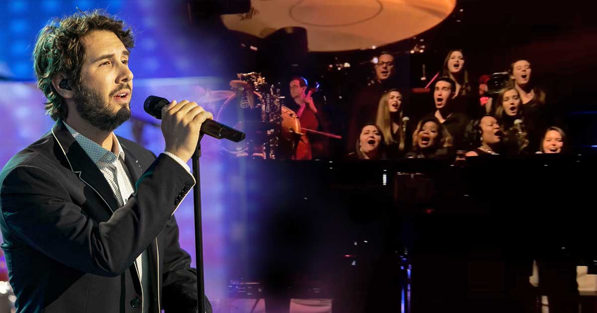 Josh Groban and choir elevate 'Bridge Over Troubled Water'