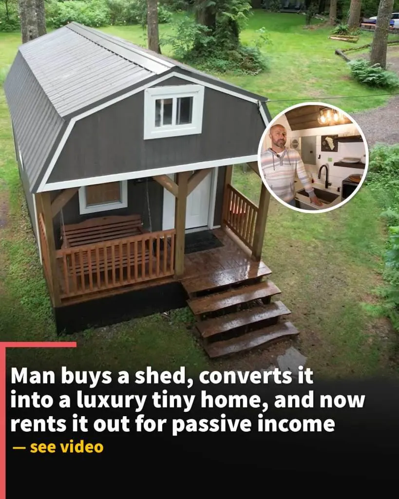 Man converts shed turned into tiny home