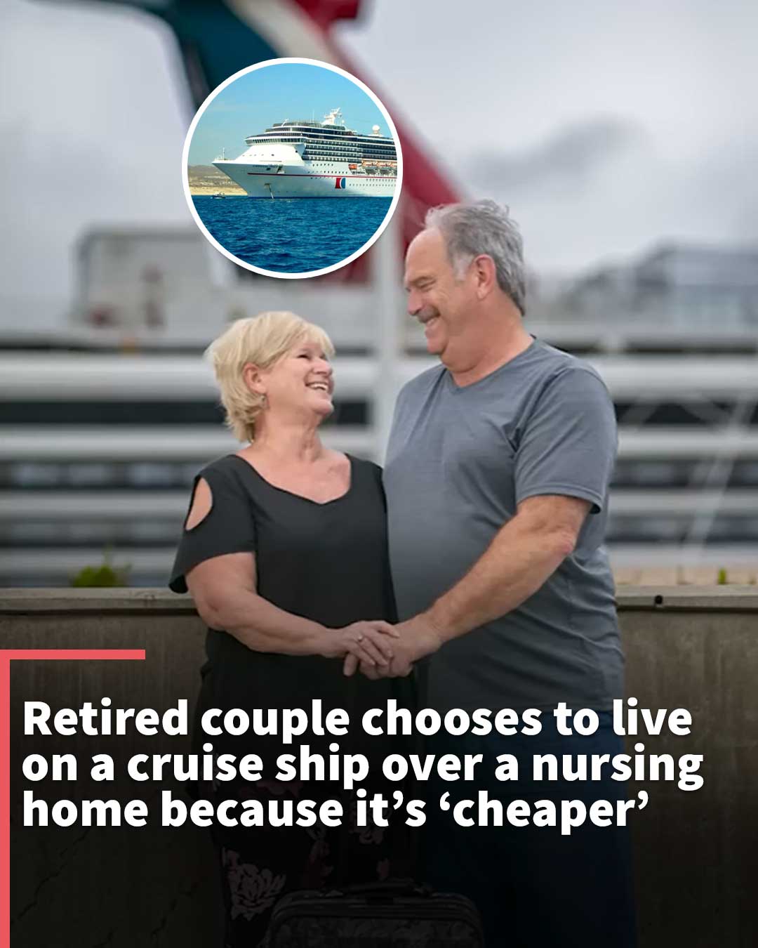 Senior couple spending their retirement on cruise ships