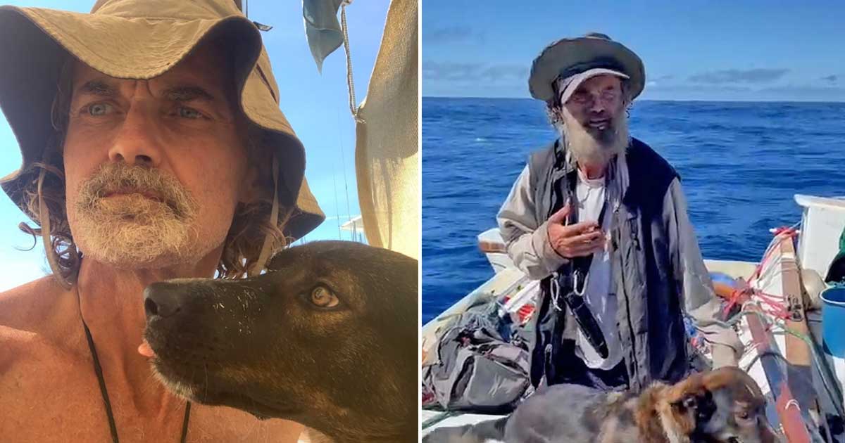 Castaway and his dog who survived months adrift at sea