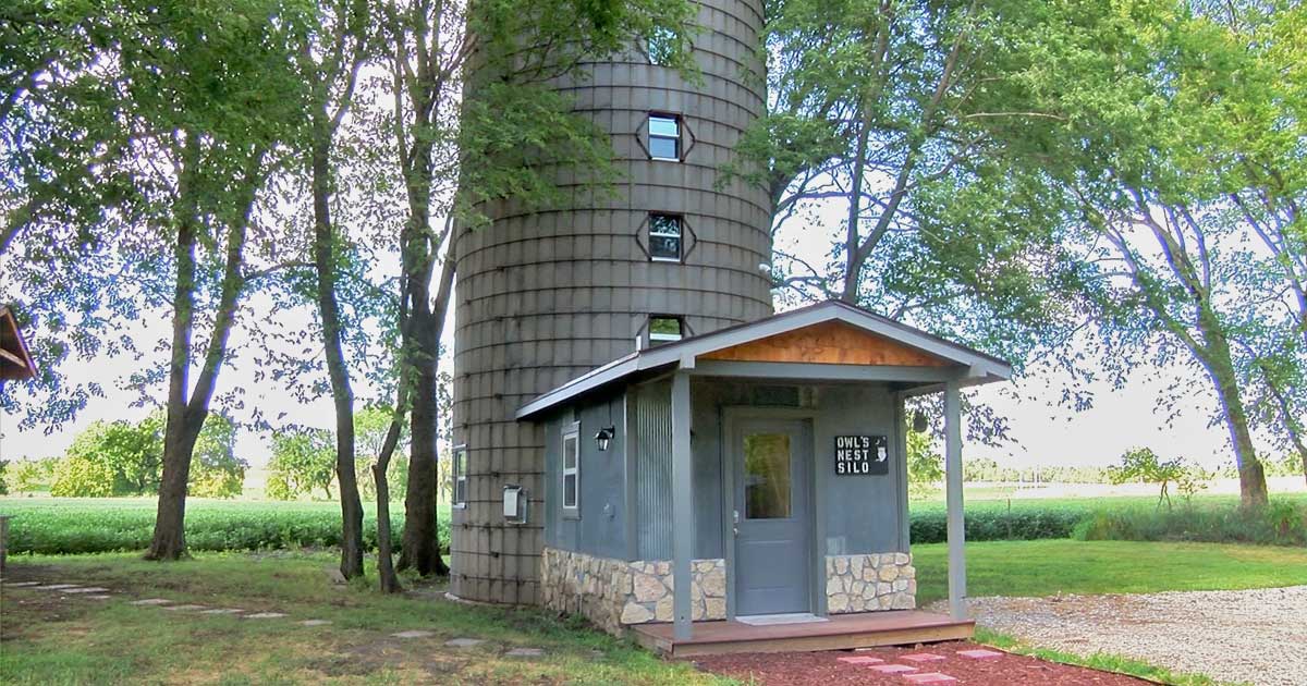 Man converted an old storage silo into a beautiful home