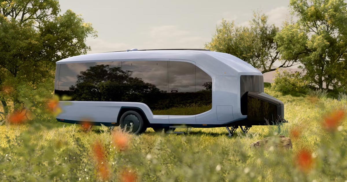 Work Off-the-Grid with the 'Pebble Flow' Electric Trailer
