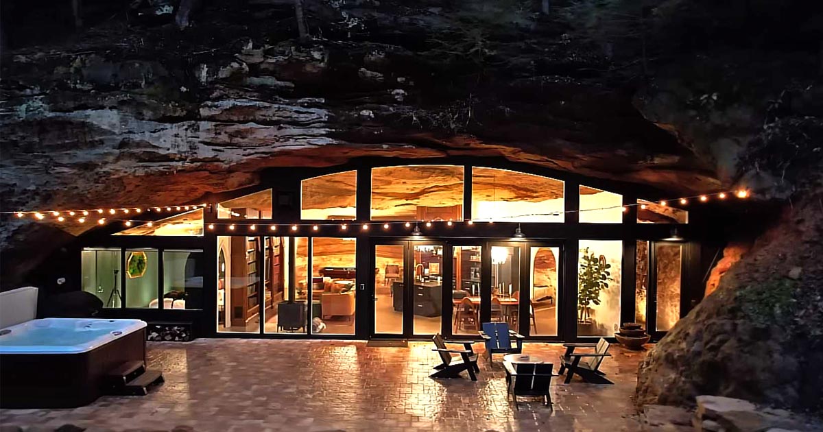 Couple Finds Cave That They Transform Into A Modern Home