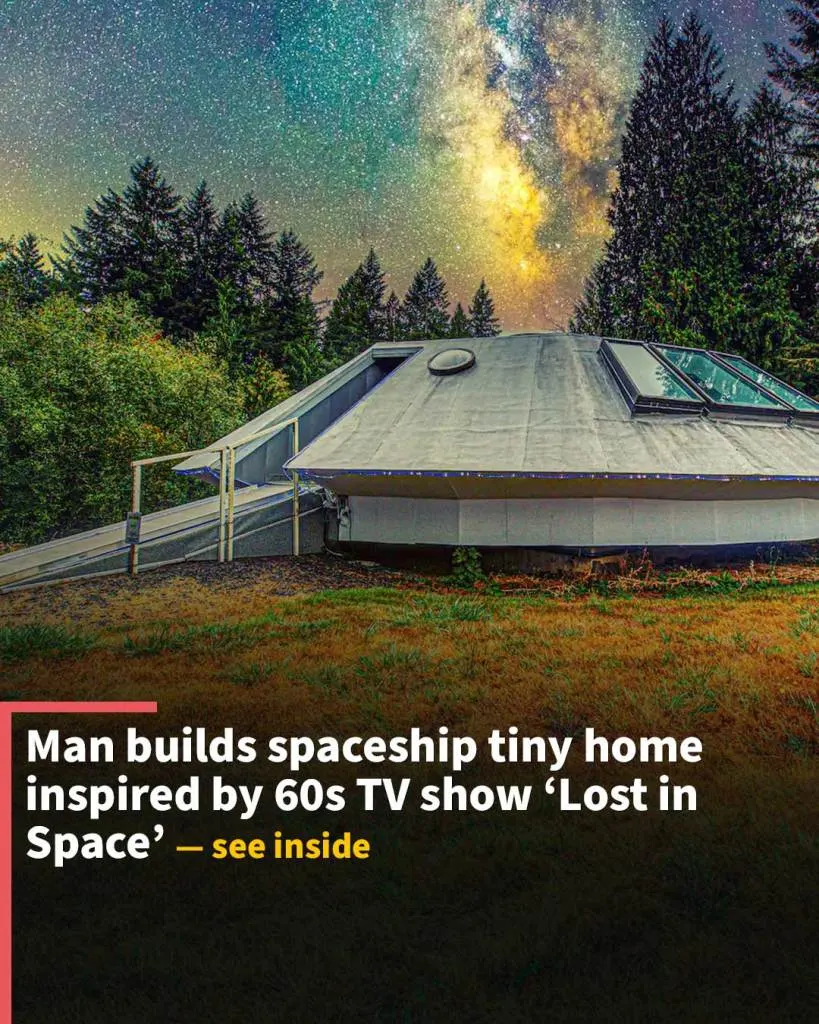 Man Builds Spaceship Tiny Home — See Inside