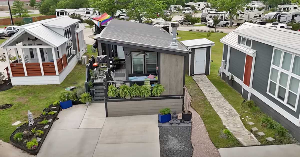 A Big Tiny House Community with Many Amenities