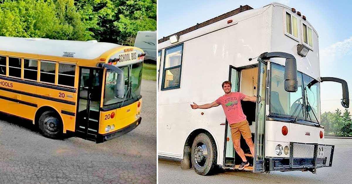 YouTuber's Bus-to-Home Transformation: Luxury Tiny Home