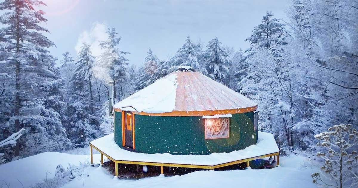 How This Couple Built Their Dream Off-Grid Yurt in the Forest