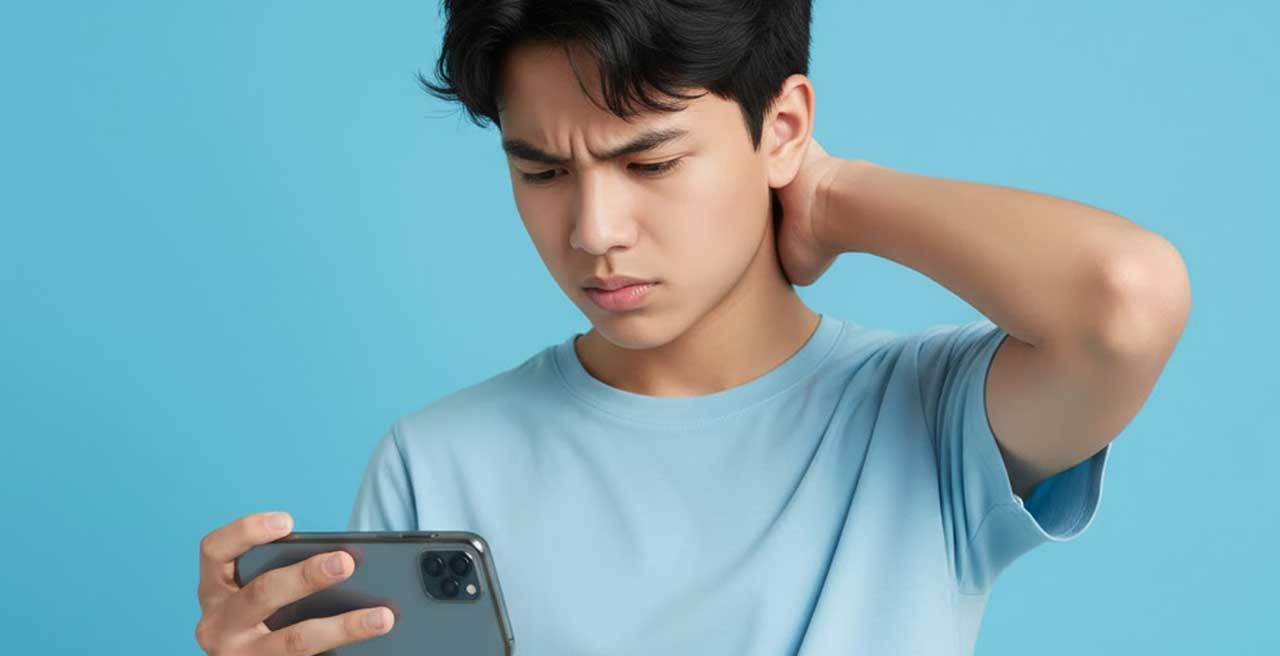 Causes of neck pain in teens from phones and computers